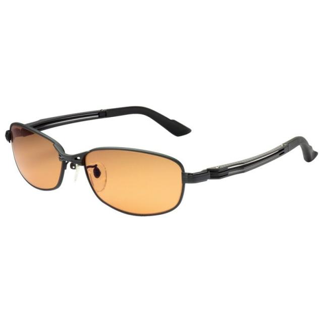 ジール 偏光サングラス オプティクス ゼクー Feiz'57(フェイズ'57) F-2007 マットブラック ラスターオレンジ / zeal