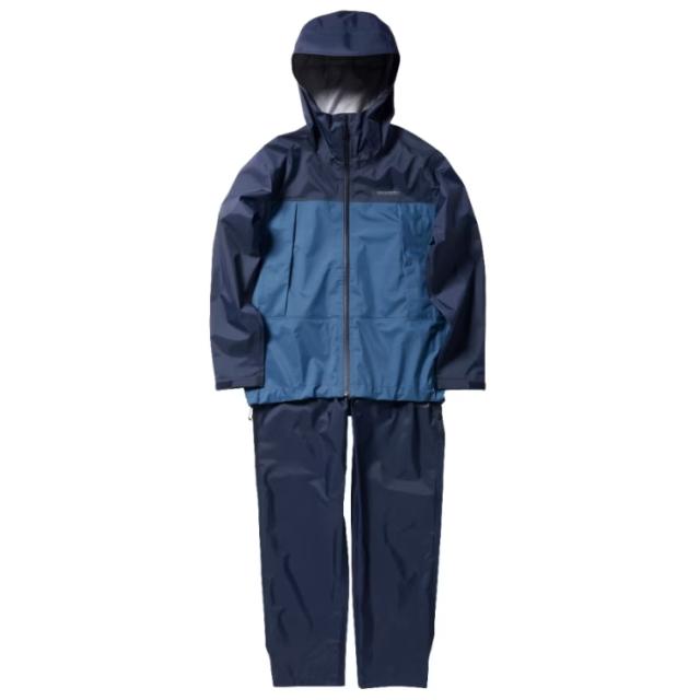 シマノ 3レイヤー レインスーツ RA-047X ネイビーブルー Mサイズ / レインウェア