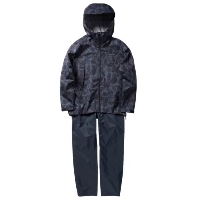 シマノ 3レイヤー レインスーツ RA-047X ブラックダックカモ Mサイズ / レインウェア