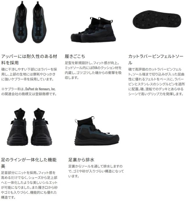 シマノ ロックシューズ カットラバーピンフェルト FS-021X ブルーグレー 27.5cm / shimano 釣具