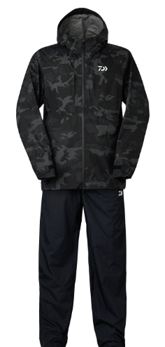 ダイワ RAINMAX レインマックス コンパクトレインスーツ DR-3324 ブラックカモ 2XLサイズ / レインウェア daiwa 釣具