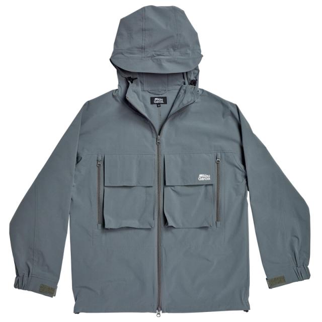 アブ ガルシア ウォーターレジスタントフィッシングパーカー グレー XLサイズ / abugarcia