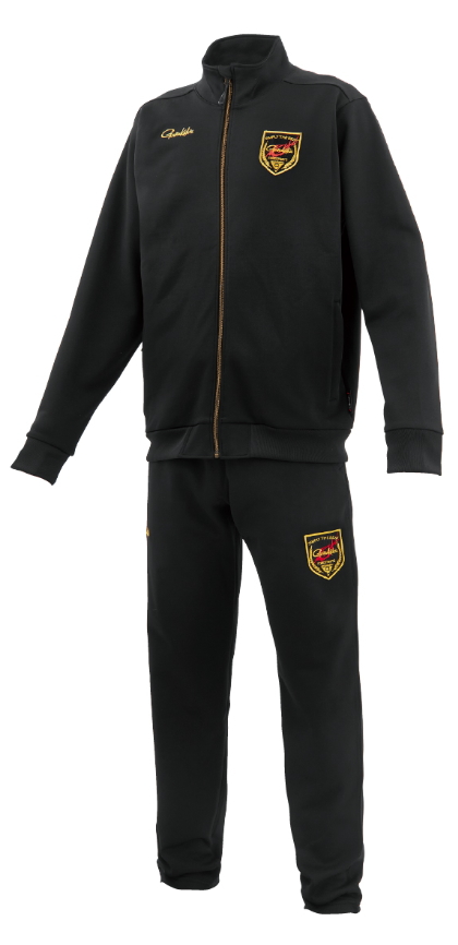 がまかつ ジャージスーツ(ワッペン) GM-3781 ブラック/ゴールド 5Lサイズ gamakatsu