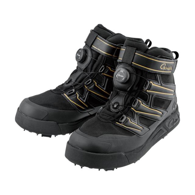 がまかつ Gスペック スパイクシューズ GM-4549 ブラック×ゴールド LLサイズ / gamakatsu