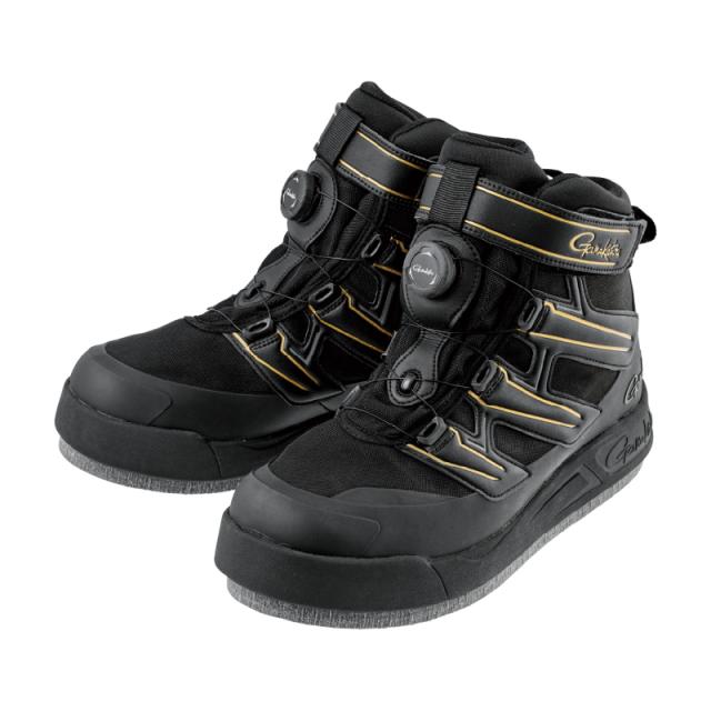 がまかつ Gスペック フェルトスパイクシューズ(パワータイプ) GM-4550 ブラック×ゴールド SSサイズ / gamakatsu