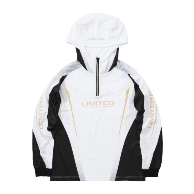 シマノ リミテッドプロ ハーフジップフーディ SH-124Y リミテッドホワイト Mサイズ / shimano 釣具