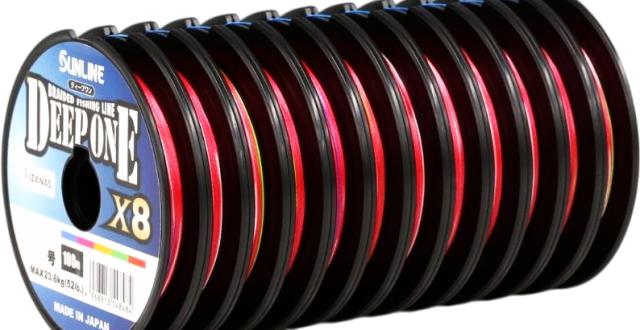 サンライン ディープワン X8 1200m 連結 (100m×12) 8号 110lb / PEライン 道糸 釣具