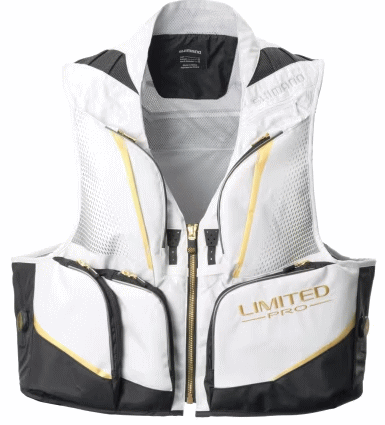 シマノ リミテッドプロ 2WAYベスト VE-560Y ホワイト Lサイズ / 鮎ベスト ウェア shimano 釣具
