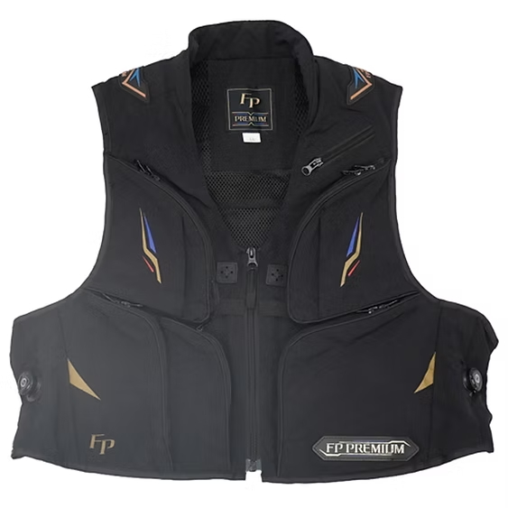 エクセル (X'SEL) プレミアム 鮎ベスト PFP-3 ブラック Lサイズ / 鮎 友釣り