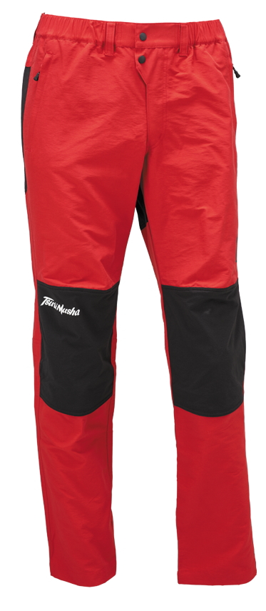 釣武者 コーデュラ ネオハイブリットパンツ レッド LLサイズ / ウェア 釣具