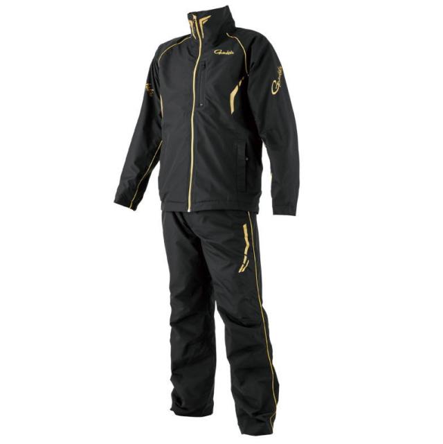 がまかつ ウィンドブレーカースーツ GM-3791 ブラック/ゴールド 3Lサイズ / レインウェア gamakatsu