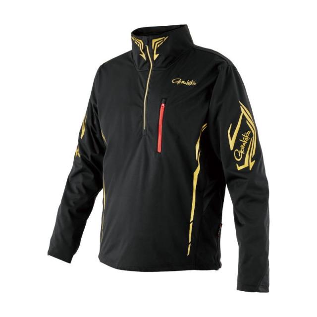 がまかつ プルオーバージップシャツ GM-3794 ブラック×ゴールド 3Lサイズ / gamakatsu