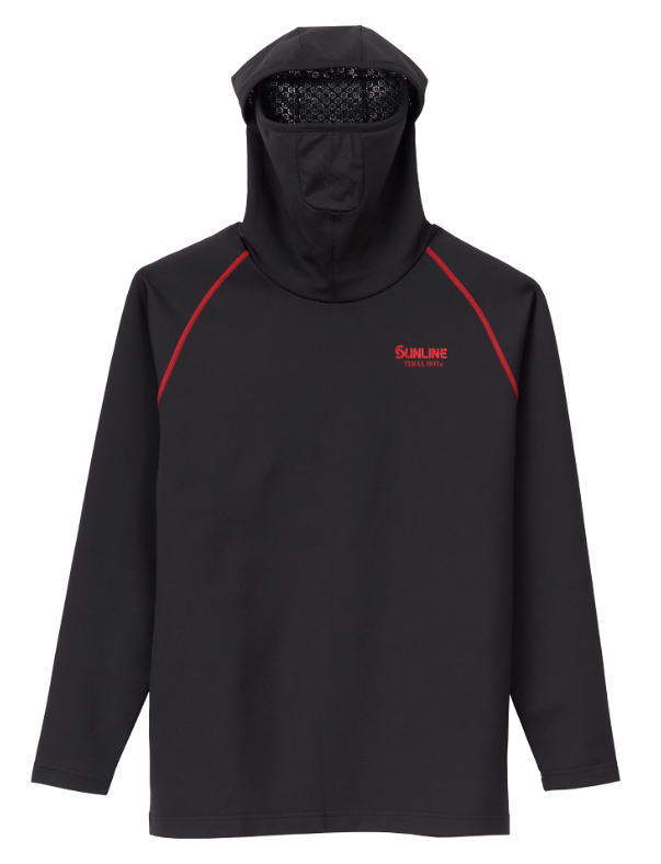 サンライン TERAX HOT バラクラバアンダーフーディ SUW-04208 レッド Lサイズ / ウェア 釣具