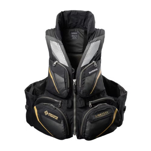 シマノ フローティングベスト リミテッドプロ 枕付 VF-130Y ブラック Lサイズ / 救命具 shimano 釣具