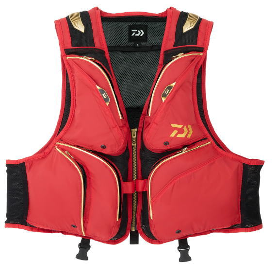 ダイワ フロートショートフィッシングベスト DV-3025F レッド Lサイズ / 鮎 渓流 ベスト 4月中旬〜下旬頃入荷予定 先行予約受付中