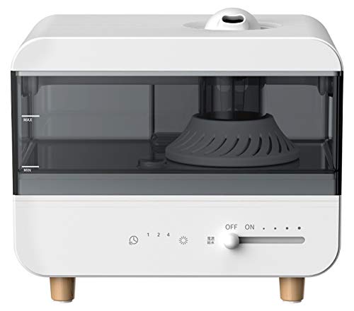 [山善] 加湿器 超音波式 簡単給水 (和室4畳 / 洋室7畳 まで) 連続10時間運転 LEDライト付 吹出しノズル回転 (左右360度 / 上向9