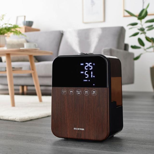 ハイブリッド式加湿器 HDK-35-TM (木目調) 1台 アイリスオーヤマ