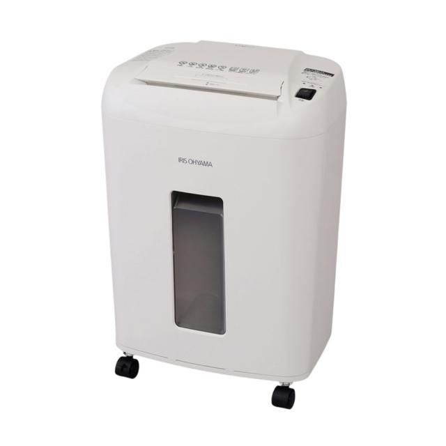細密オフィスシュレッダー ホワイト OF12M 1台 アイリスオーヤマ シュレッダー キャスター付き マイクロカット