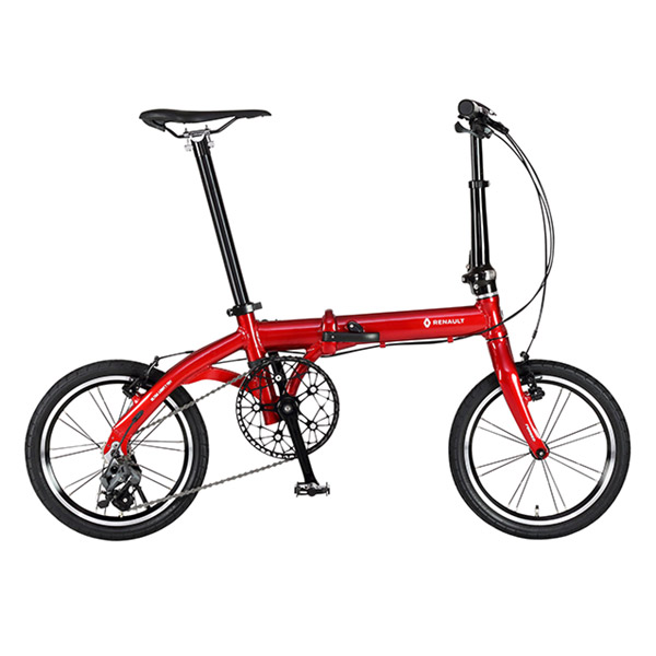 ルノー RENAULT 16型 外装3段 アルミ折畳み自転車 ULTRA LIGHT7 TRY163 レッド 61211-02 沖縄・離島配送不可