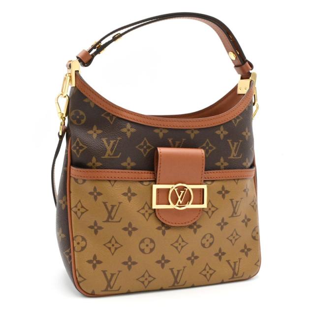 ルイヴィトン ホーボードーフィーヌPM M45194 モノグラム モノグラムリバース ハンドバッグ ショルダーバッグ 2WAY 茶色 中古 送料無料
