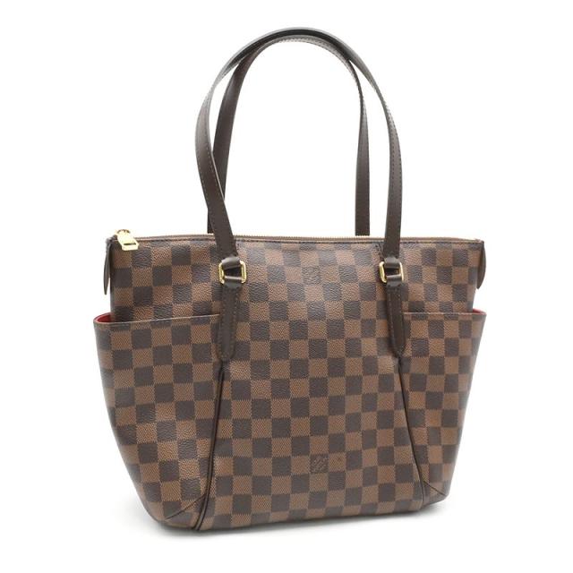 ルイヴィトン トータリーPM N41282 ダミエエベヌ トートバッグ ショルダーバッグ 肩掛けバッグ ハンドバッグ ブラウン 茶色 中古 送料無料