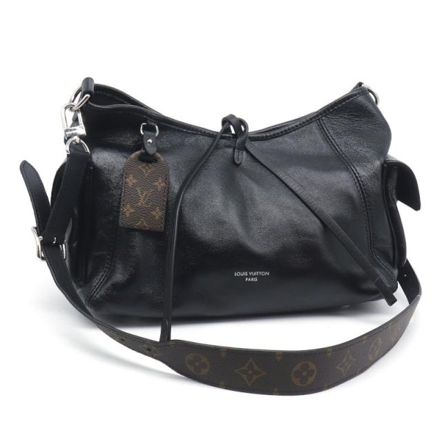 ルイヴィトン キャリーオールカーゴバイブPM M24861 ラムレザー ブラック 2WAYバッグ 黒 シルバー金具 中古 送料無料