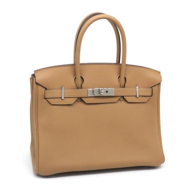 エルメス バーキン30 3EN1 U刻印 2022年製 トゴ ヴォースイフト ビスキュイ シルバー金具 内縫い 3WAY スリーインワン 茶色 中古 送料無料