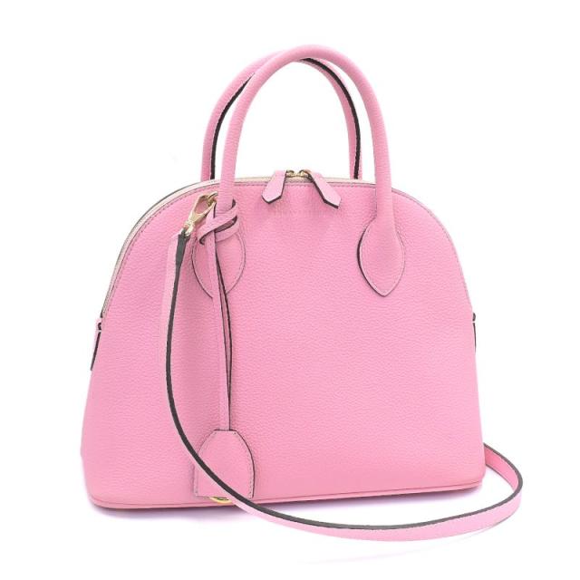ボナベンチュラ エマバッグ28 タフィーピンク カーフレザー ハンドバッグ ショルダーバッグ クロスボディバッグ エマ28 中古 送料無料