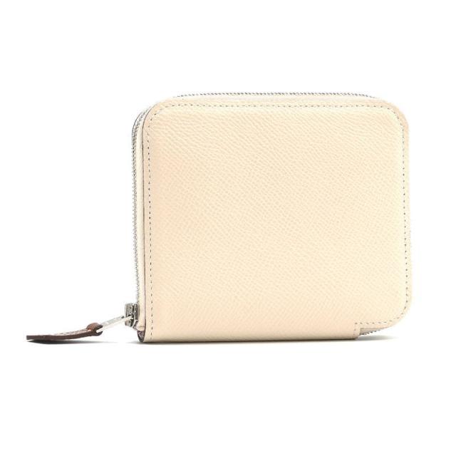 エルメス アザップシルクインコンパクト U刻印 2022年製 ヴォーエプソン ナタ コンパクトウォレット ラウンドファスナー財布 中古 送料無料