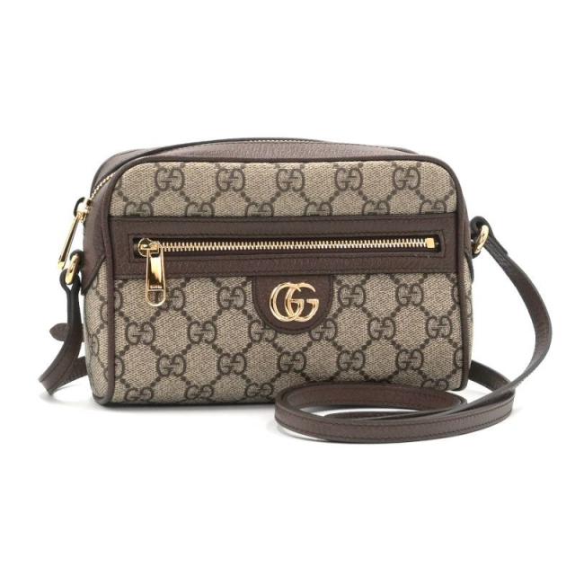 グッチ オフィディアミニショルダーバッグ 772311 GGスプリーム ベージュ エボニー ショルダーバッグ クロスボディバッグ GG 中古 送料無料
