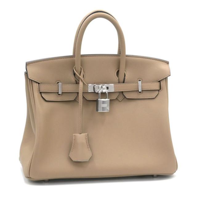 エルメス バーキン25 K刻印 2025年製 ヴォースイフト ベージュマルファ グリペール ヴェルソ シルバー金具 ハンドバッグ 中古 送料無料