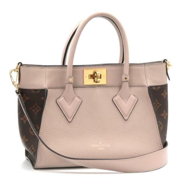 ルイヴィトン オンマイサイドPM M57729 モノグラム グレージュ ハンドバッグ ショルダーバッグ 手提げバッグ ベージュ 中古 送料無料