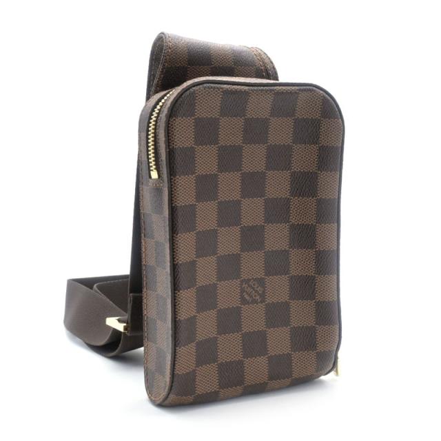 ルイヴィトン ジェロニモス N51994 ダミエエベヌ ボディバッグ ショルダーバッグ 肩掛けバッグ 斜め掛けバッグ ブラウン 中古 送料無料
