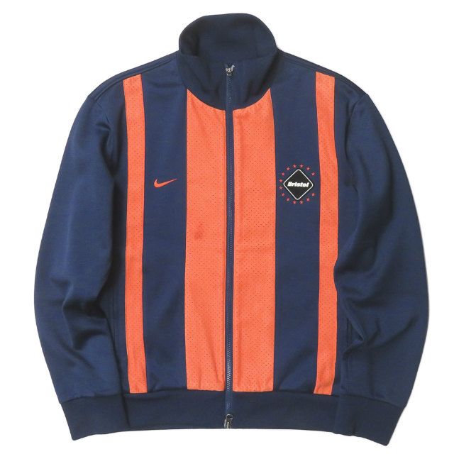 FF.C.R.B. PDK WARM UP JACKET ストライプ ウォームアップジャケット 106885 S ネイビー/オレンジ F.C.Real Bristol ブリストル NIKE