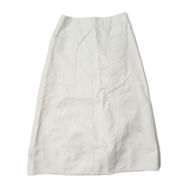 Drawer ドゥロワー 21SS 日本製 オックス切り替えフロントポケットスカート 6524-299-1527 36 ナチュラル Aライン ロング ボトムス
