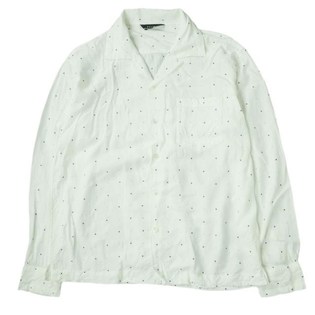 UNUSED アンユーズド 19SS 日本製 SQUARE DOT RAYON SHIRT スクエアードットレーヨンシャツ US1618 1 ホワイト 長袖 開襟 オープンカラー