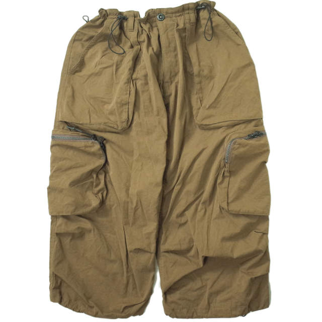 BAL バル RIPSTOP ZIP HEM CREW 3/4 CARGO PANT クロップドカーゴパンツ BAL-1961 XL CHOCOLATE ブラウン イージー ボトムス