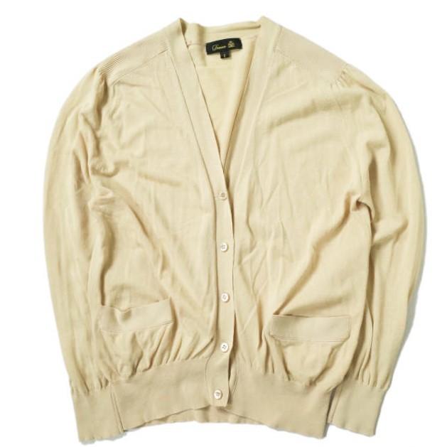 Drawer ドゥロワー 16G天竺Vネックカーディガン 6515-105-0426 1 ベージュ コットン ニット トップス