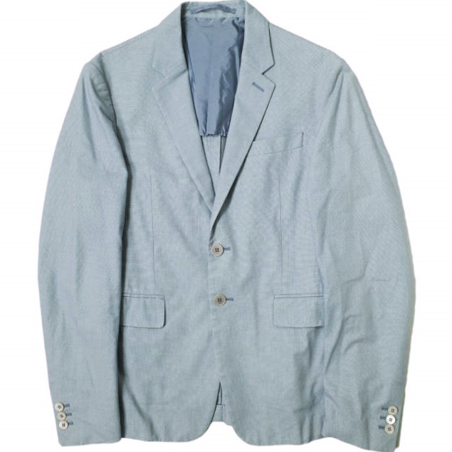 PRADA プラダ コットン2Bテーラードジャケット ACS1 2014 3532 SD020 S121 91X 46 サックスブルー アウター