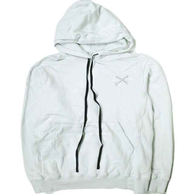 UNRAVEL PROJECT アンレーベルプロジェクト 19AW CROSSBONE HOODIE スウェットプルオーバーパーカー L ライトブルー BEN TAVERNITI 裏毛