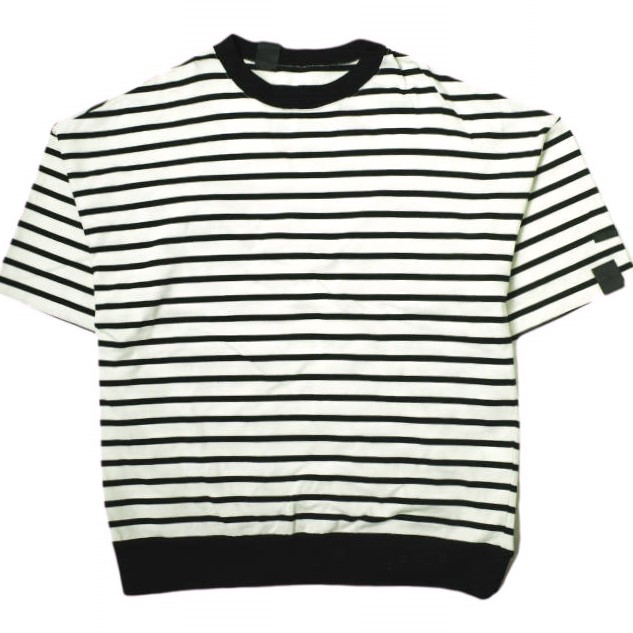 N.HOOLYWOOD エヌハリウッド コンパイルライン 24SS B.D CREW BLACK オーバーサイズボーダークルーネックTシャツ 9232-CP08-004 42