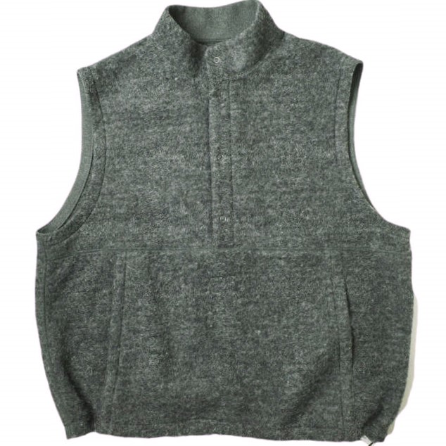 STILL BY HAND スティルバイハンド 23AW 日本製 ウールパイルプルオーバーベスト VE02234 50 CHARCOAL ジレ トップス