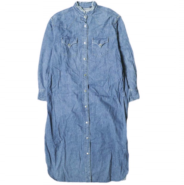 orslow x BEAMS BOY オアスロウ ビームスボーイ 別注 日本製 Fillmore カットオフデニムシャツワンピース 1(ONE SIZE) Indigo トップス