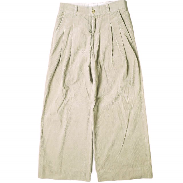 Graphpaper グラフペーパー 21AW Suvin Corduroy Wide Trousers スビンコーデュロイワイドトラウザーズ GL213-40257 00 BEIGE パンツ