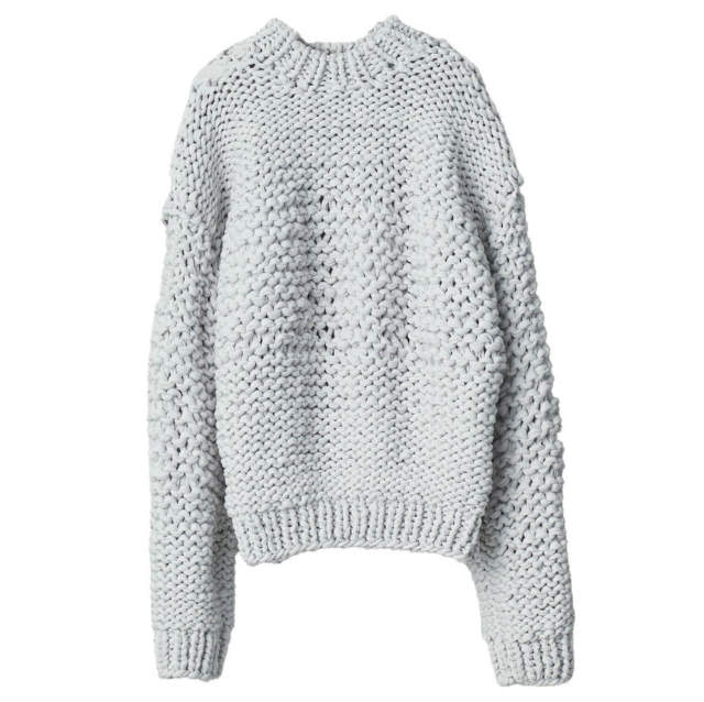 新品 stein シュタイン 23AW 日本製 LILY YARN HAND KNIT LS リリヤーンハンドニット ST.716 S OFF GREY セーター 定価103,400円