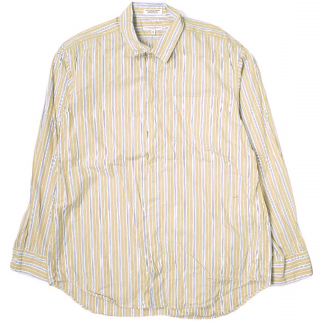 Engineered Garments エンジニアードガーメンツ Short Collar Shirt - Multi St. Broadcloth ショートカラーシャツ S Tan 長袖 g19310