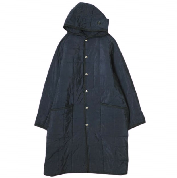 MAATEE＆SONS マーティーアンドサンズ 23AW SILK QUILT HOODED COAT シルクキルトフーデッドコート MT3303-0704B 2 NAVY キルティング