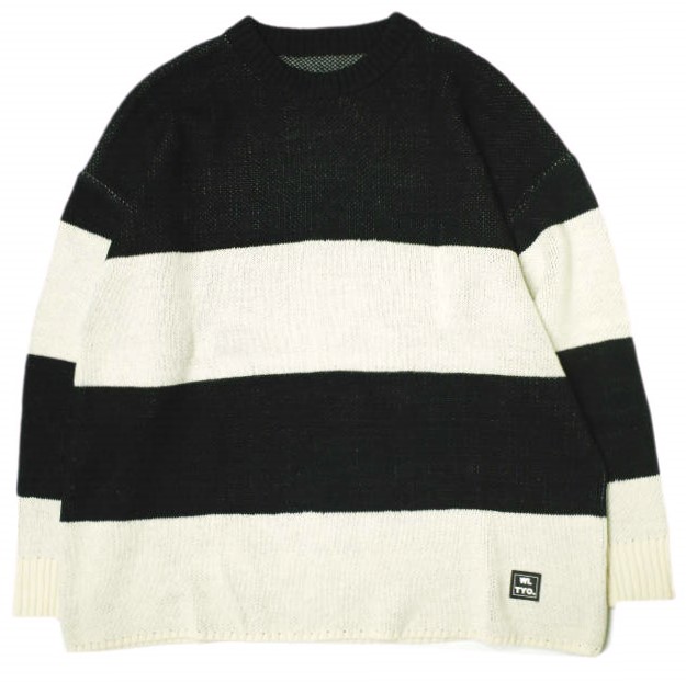 WHITELAND ホワイトランド 23AW WEB&DEPOT限定 BORDER CREWNECK KNIT ボーダークルーネックニット ブラック セーター LHP サンプル品の通販はau ...
