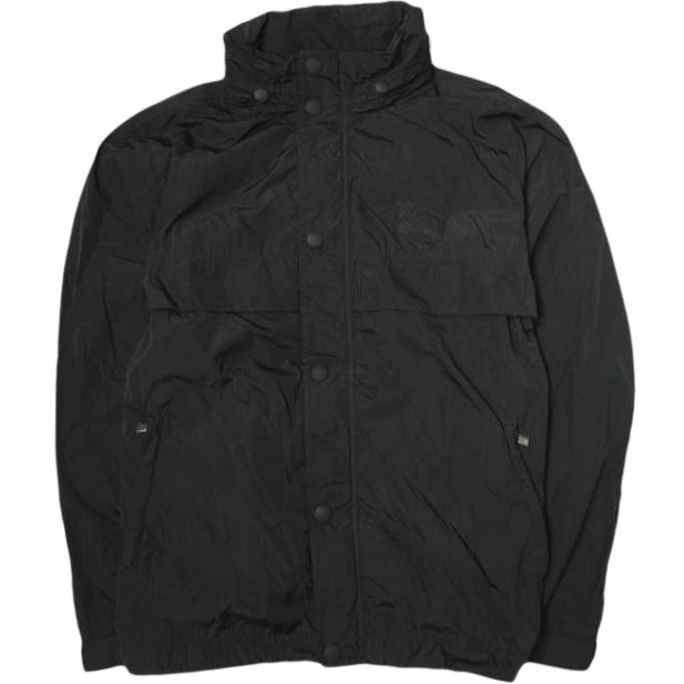 BURBERRY バーバリー WINDBREAKER HARROGATE WITH HIDDEN HOOD EKDロゴパッチ ナイロンジャケット 8067470 L BLACK アウター