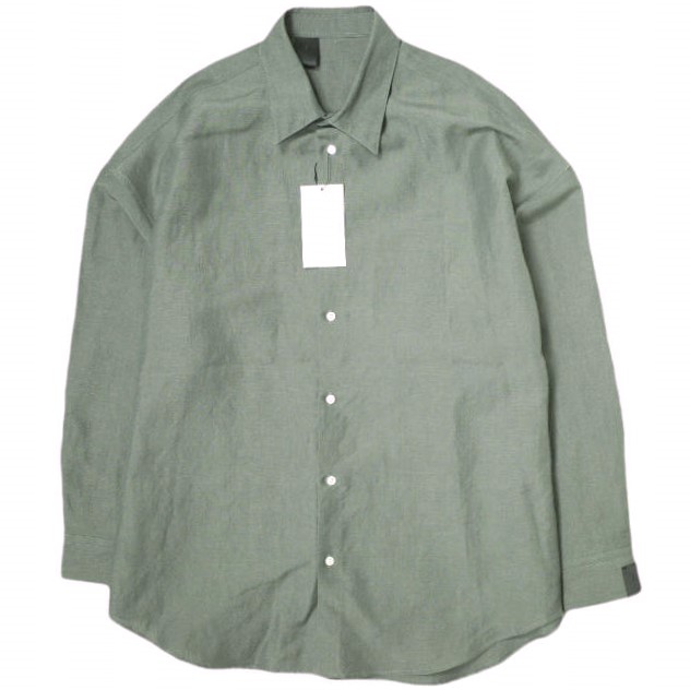 新品 N.HOOLYWOOD エヌハリウッド コンパイルライン 25SS SHIRT ウールリネン ビッグシルエットシャツ 2251-SH07-001 40 GRAY 定価36,300